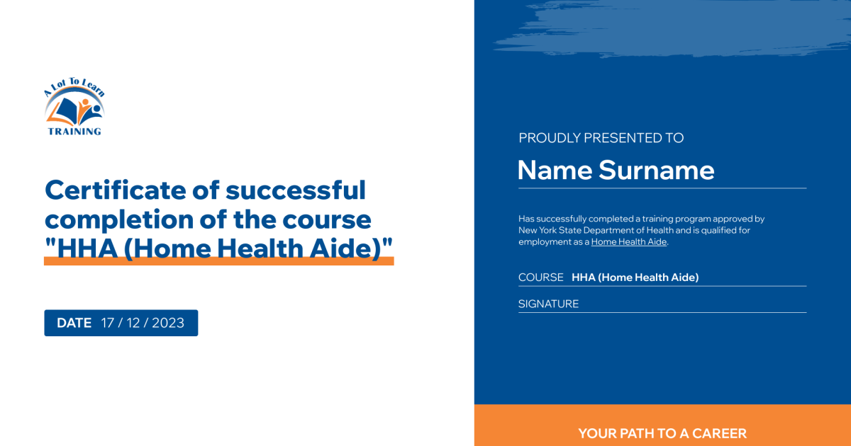 Home health aide training | School A Lot To Learn Training